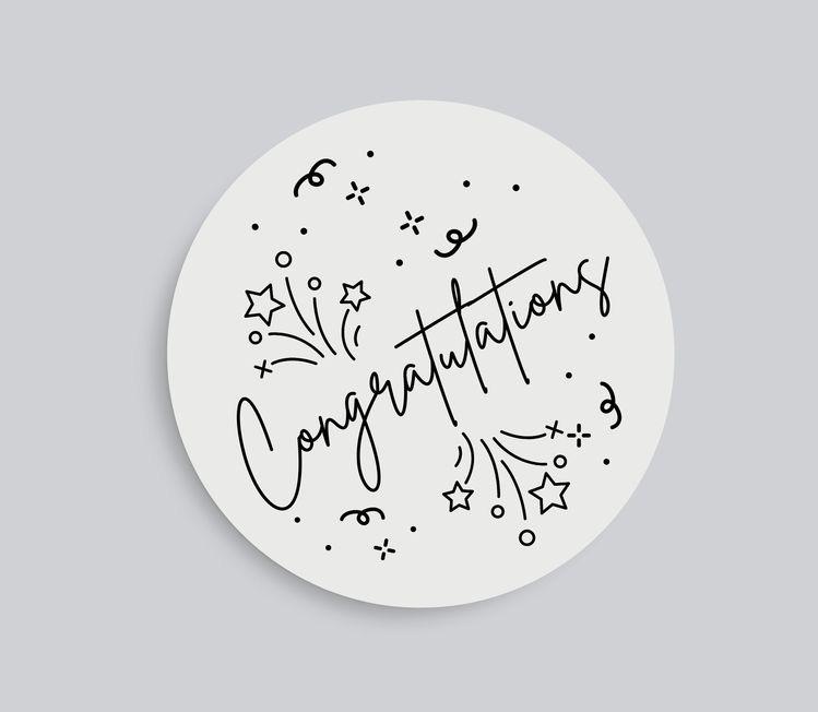 Congratulations Sticker – The Baker’s Plug